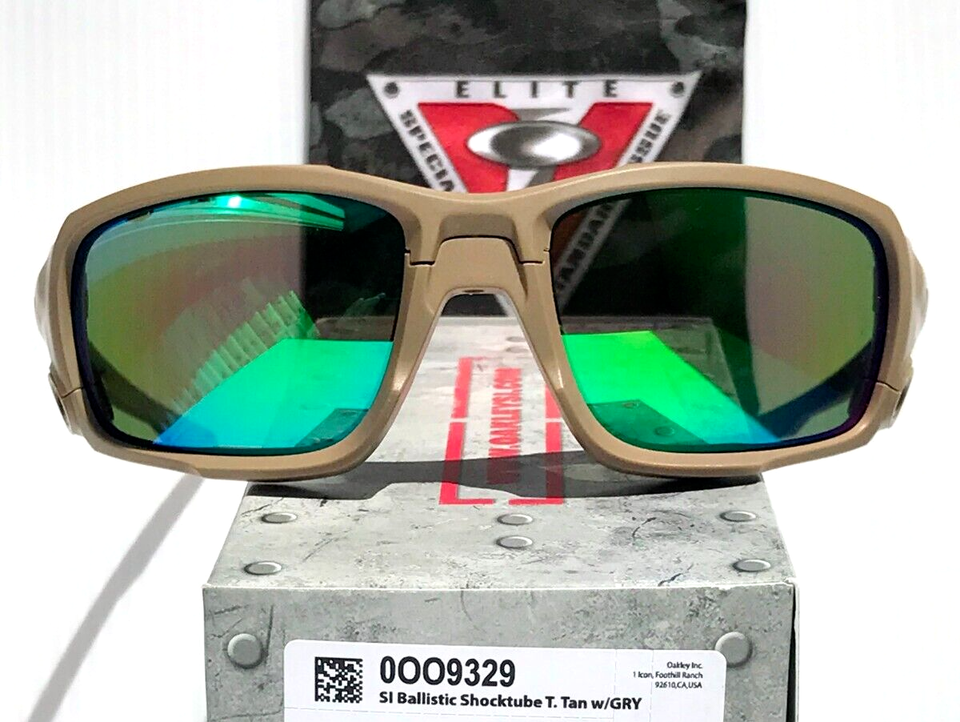 NEW Oakley SI SHOCKTUBE Terrain Tan POLARIZED Galaxy Jade Lens Sunglass ...