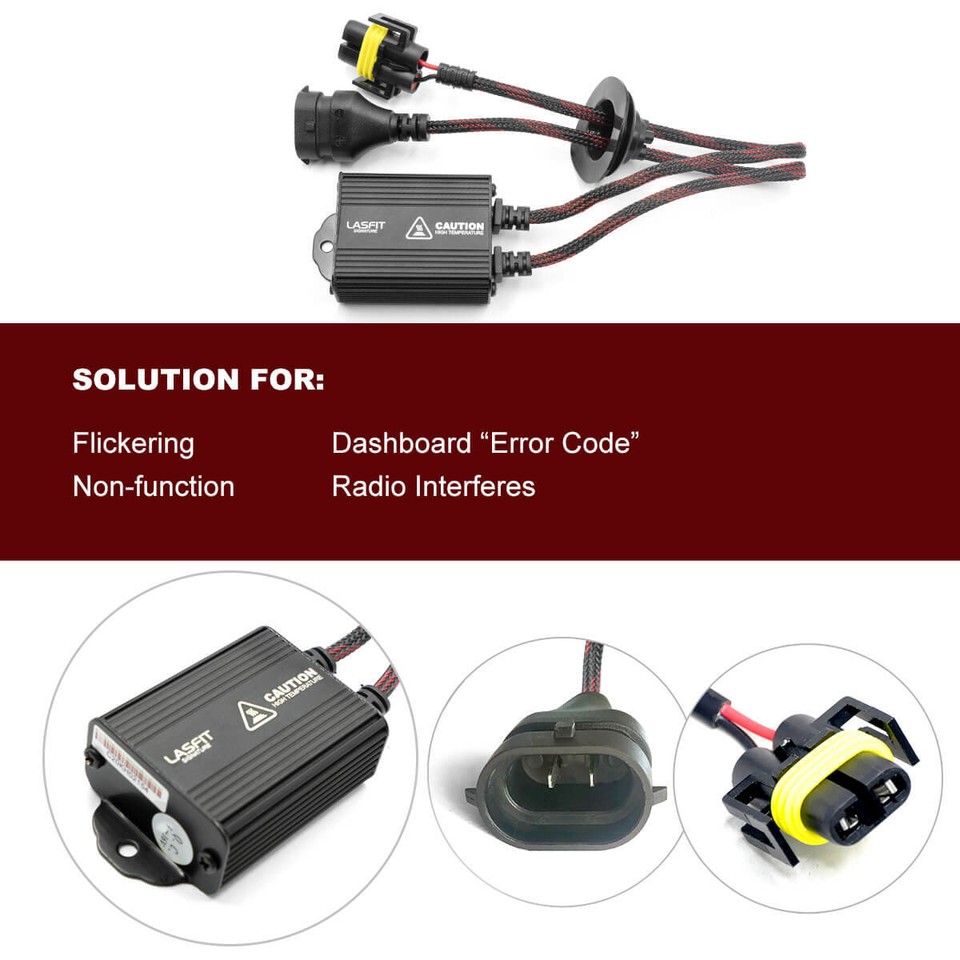 LED Headlight Canbus Decoder Error Free Warning Canceller Anti Flicker ...