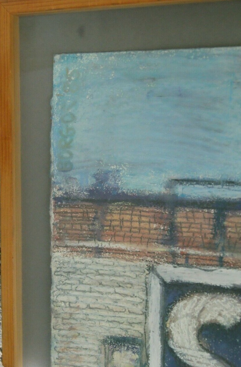 Fantastic Gil Borgos "Kleins" Original Mixed Media Cityscape. Venice CA ...