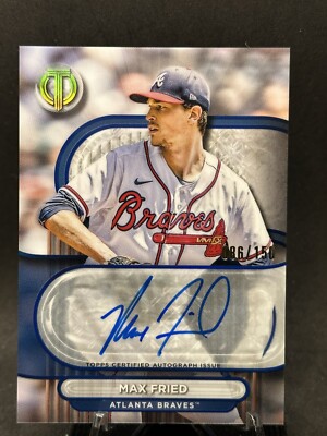 2024 Topps Tribute Max Fried Auto TA-MF Blue /150 Braves | eBay