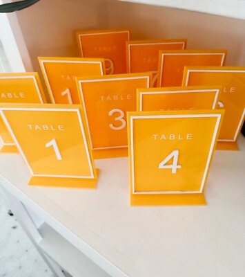 modern tangerine table numbers 1-10 | eBay