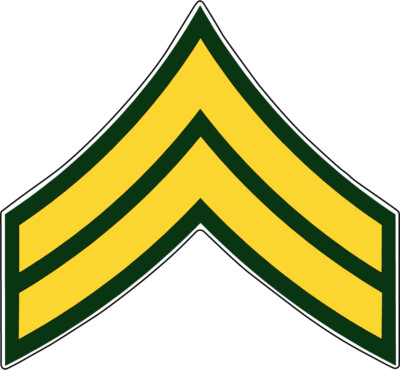 STICKER RANK US ARMY E4 CORPORAL | eBay