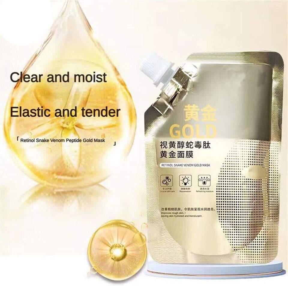 Retinol Snake Venom Gold Mask, Huasurv Venom Gold Mask, Deeply Clean ...