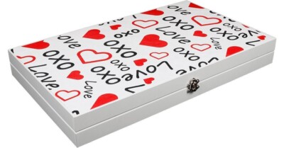 Valentines Gift Gorgeous Leather Love, Hug and Kisses OXO Modern ...