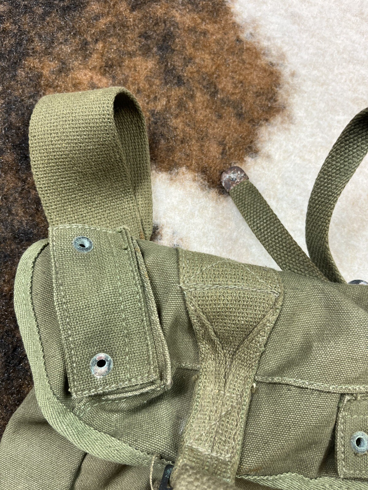 Vintage 1940s WWII Era Canvas Field Bag Backpack Rucksack | 40s WW2 ...