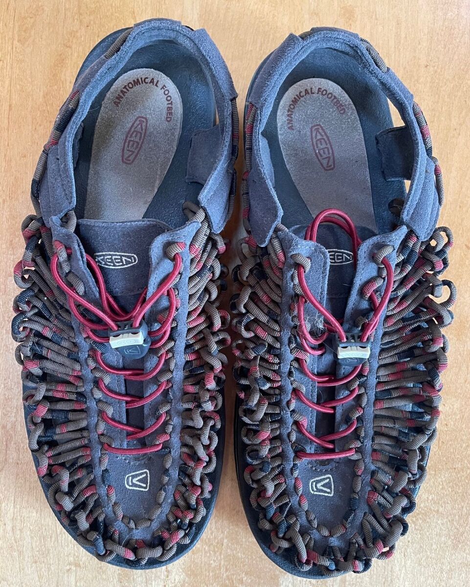 Keen Uneek Sandals Mens 11.5 Red Dahlia/Raya-Braided Cord Keen Uneek Sandals Mens 11.5 Red Dahlia/Raya-Braided Cord