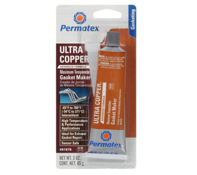 2x PERMATEX Ultra Copper Sensor Safe High-Temp RTV Silicone Gasket ...