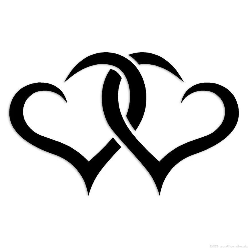 3 Interlocking Hearts Clip Art