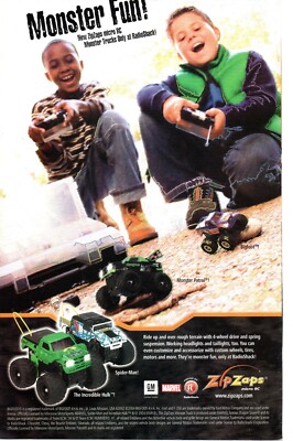 2005 ZIP ZAPS MICRO RC Toy Car PRINT AD WALL ART - INCREDIBLE HULK ...