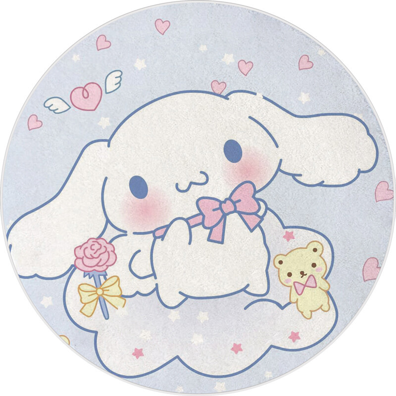 Cute Cinnamoroll Cartoon Mat Rug Plush Carpet Round Pad Floor Mats ...