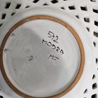 Modra Art Pottery Czech Articulated Woven Scalloped Border 7.5” Floral ...