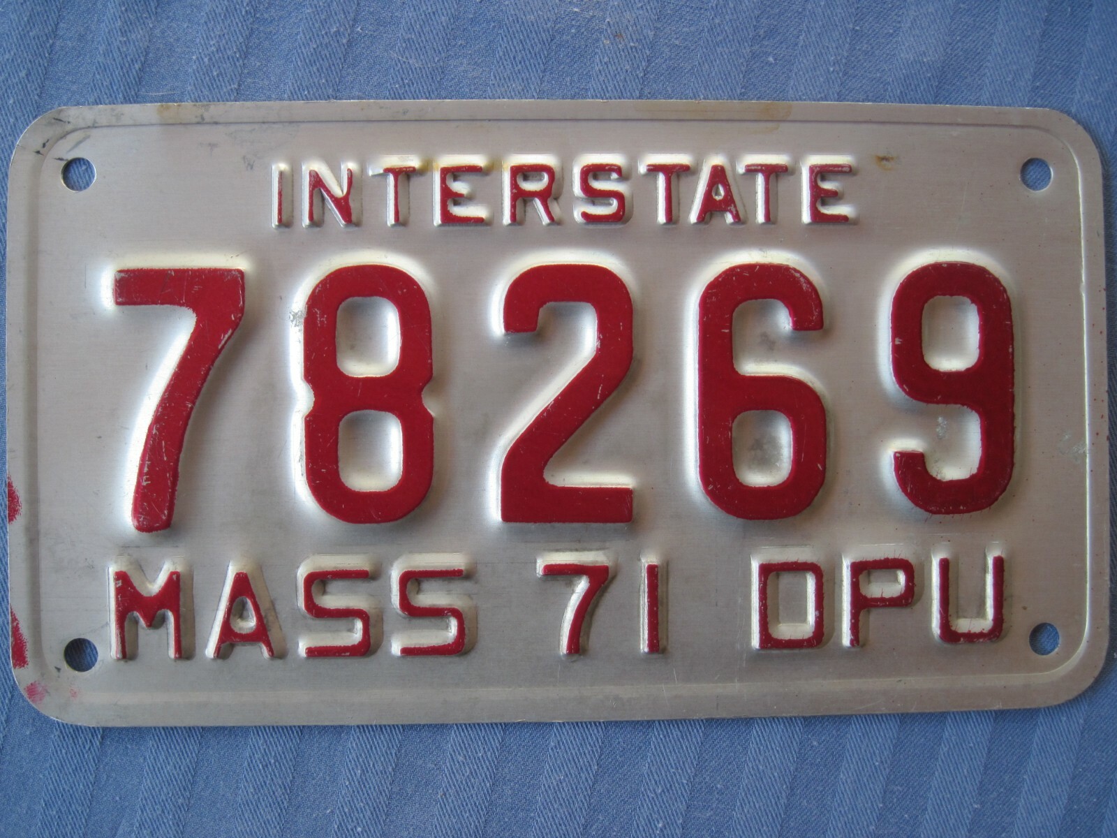 1971 Massachusetts Interstate DPU license plate. | eBay