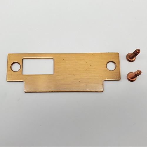 Yale Mortise Lock Strike Plate Satin Bronze for Yale 8700 Series w #12 ...