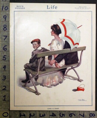 1911 WALTER TITTLE ART ROMANCE LOUIS FANCHER PIERCE ARROW AUTO COVER AD ...