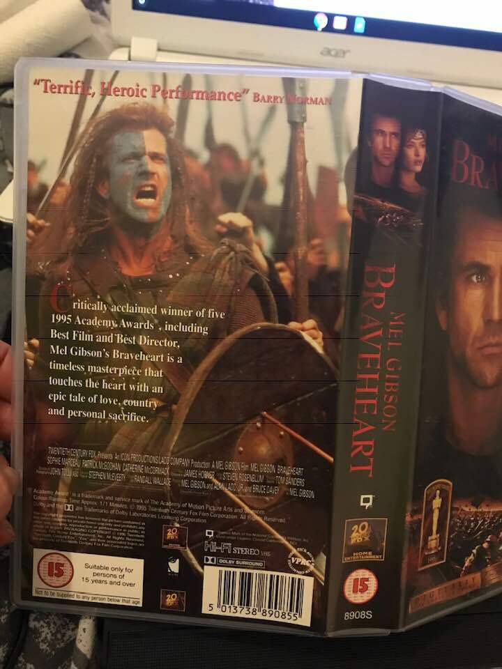 Braveheart VHS Tape Cert 15 Mel Gibson 1995 5013738890855 | eBay