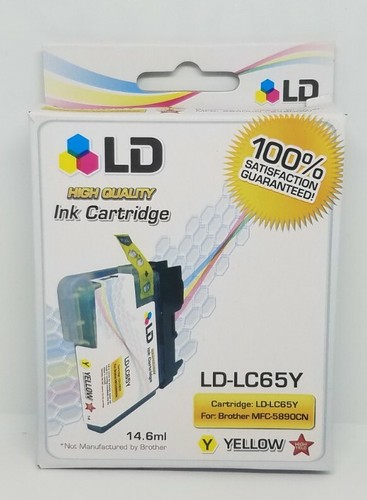 LD LC65Y LC65 Yellow Ink Cartridge for Brother MFC-5890CN MFC-6490CW ...