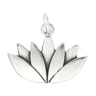 Sterling Silver Flat Lotus Flower Charm or Pendant | eBay