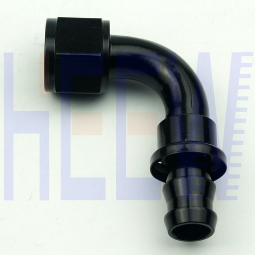AN6 6 -AN 90 Degree Push on Lock Oil Fuel Barb Line Hose End Fitting ...