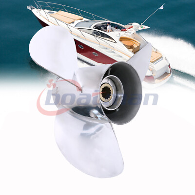 Stainless Steel Propeller 13 1/4x17-K For Yamaha Outboard Engines T50 ...