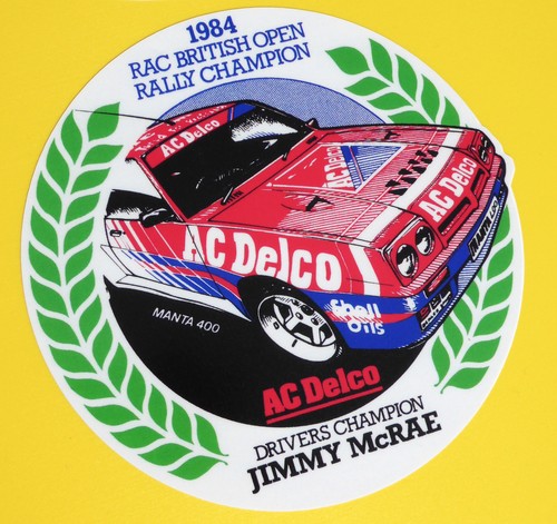 Vintage retro style 'Jimmy McRae' OPEL MANTA 1984 RAC Rally stickers ...