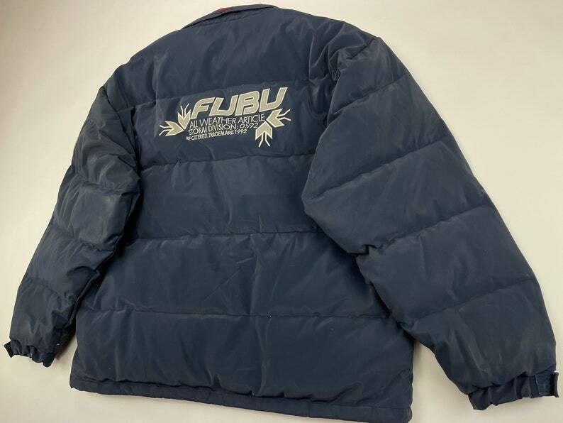 FUBU jacket, blue, vintage puffer jacket, 90s old sch… - Gem