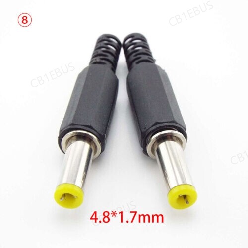 DC Male Jack Power Plug Connector 3.5x1.35mm 4.8x1.7mm 5.5x2.1mm 2.5mm ...