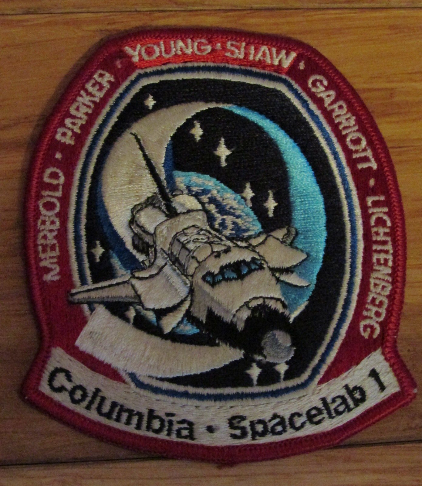NASA Columbia Space Shuttle 1983 Spacelab 1 Crew 4 x 4 3/4" Embroidered ...