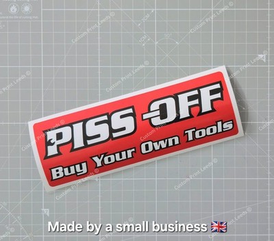 X1 P*SS Off Buy Box Your Own Tools Novelty Tool Box Sticker Decal ...