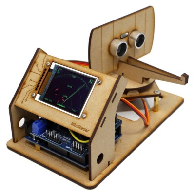 Mini Radar Detection Robot With Ultrasonic Radar +Controller +LCD ...