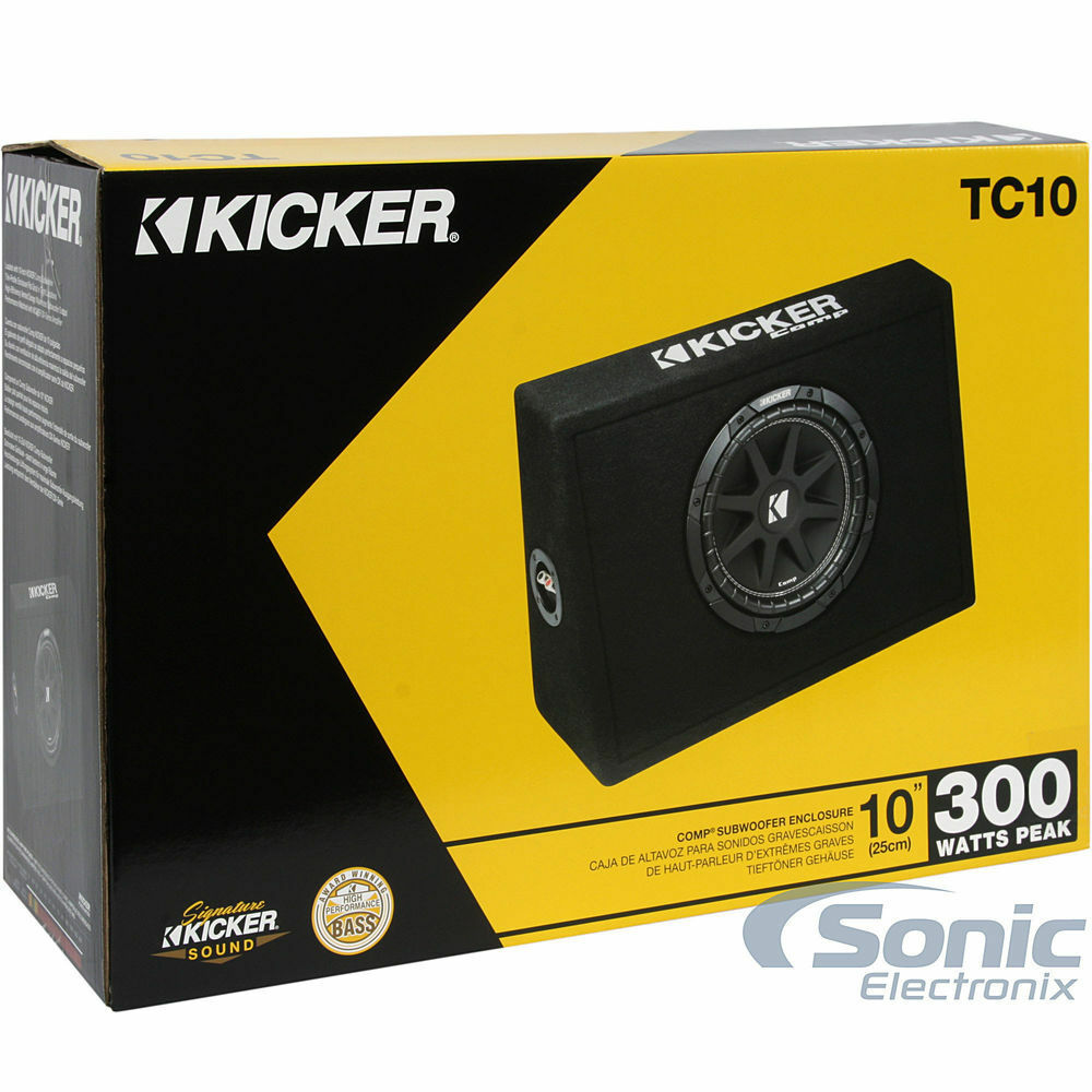 2) Kicker 43TC104 Single 10" 4-Ohm Comp Series Subwoofer Loaded Truck ...