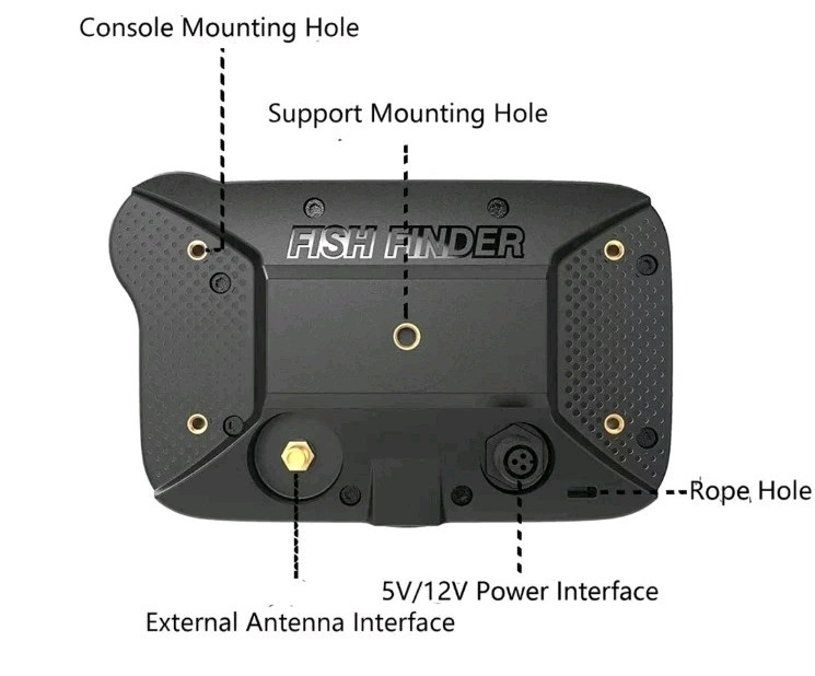 Smart Fish Finder Wireless Sonar Depth Finder Portable LCD for Boat ...