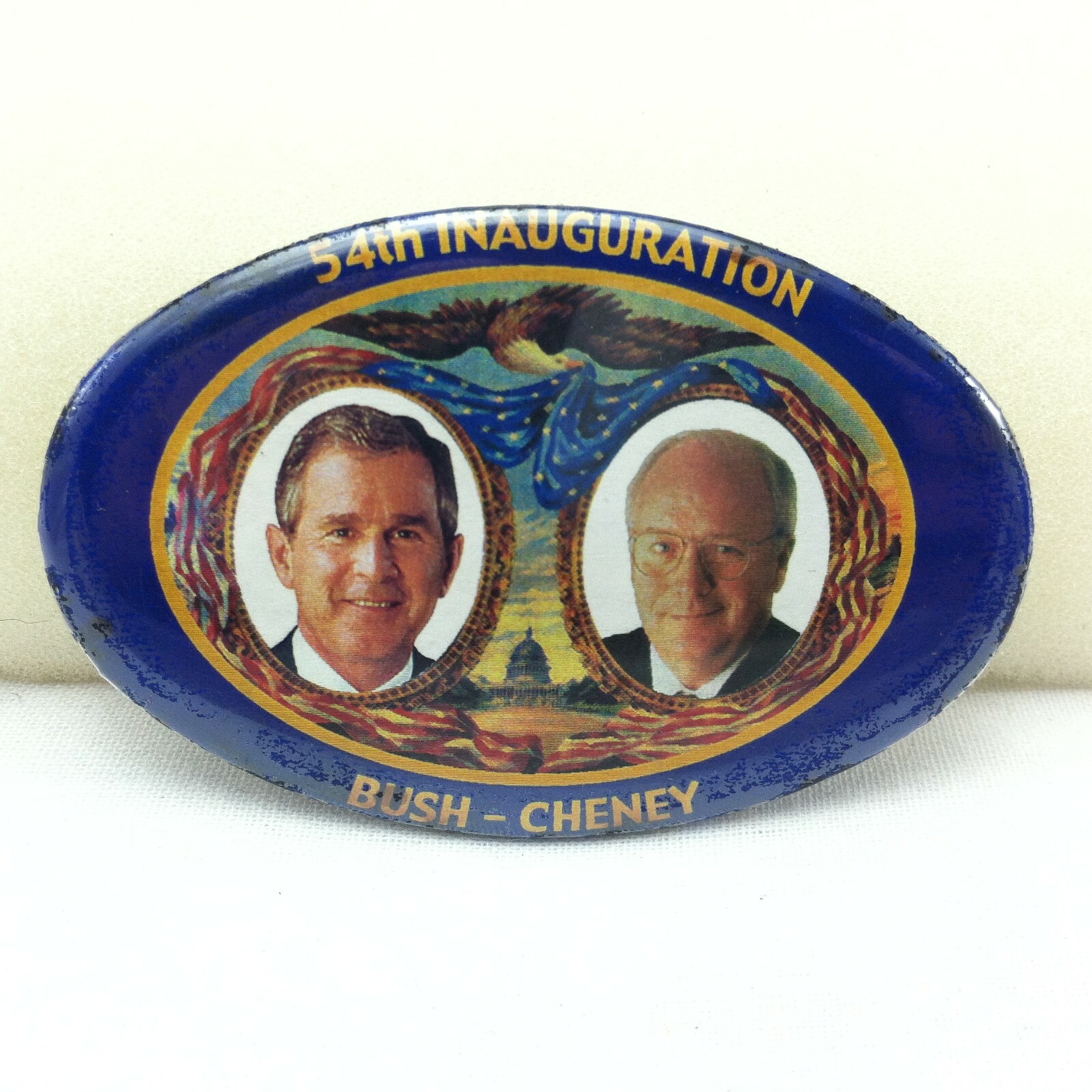 2001 George W Bush & Dick Cheney 54th Presidential Inauguration pinback ...