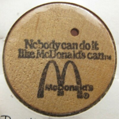 Vintage McDonald's Wooden Nickel - Token | eBay
