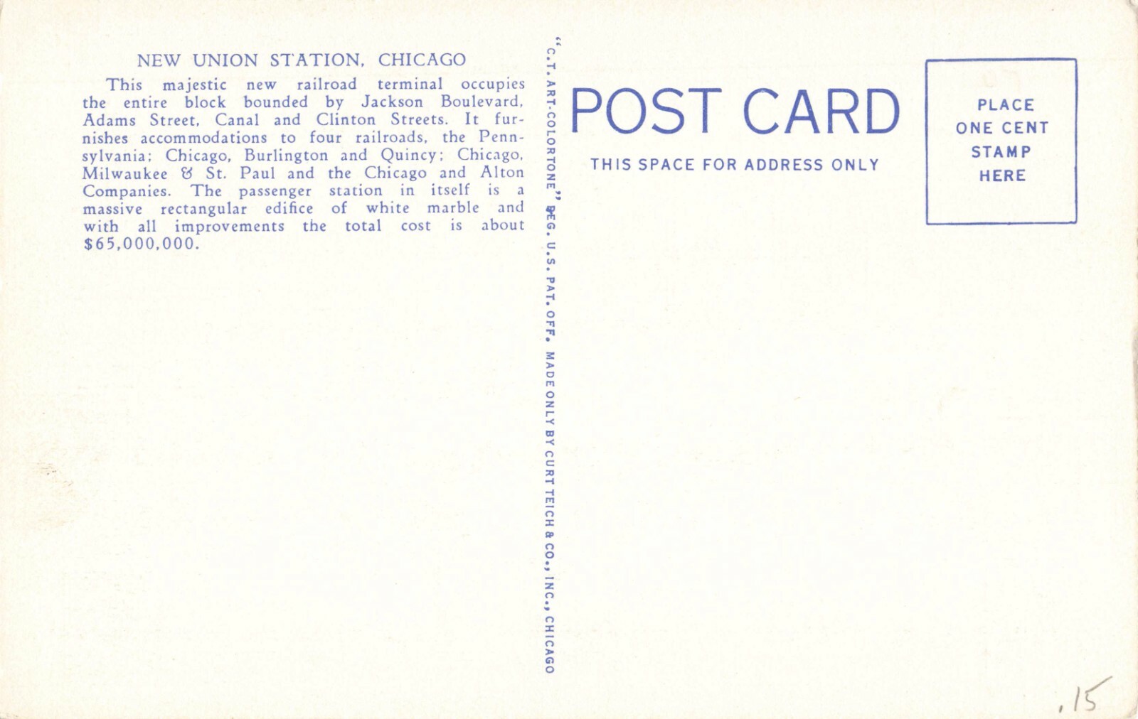 Postcard Union Station Chicago Illinois | eBay
