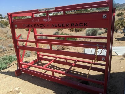 Auger Rack Forklift Telehandler Fork Skid steer Bucket Storage FR-3 | eBay