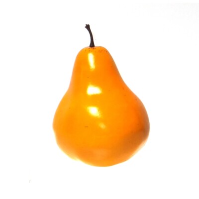 Artificial Pear Large Dark Yellow Orange Plastic Decorative Fruit Pears ...