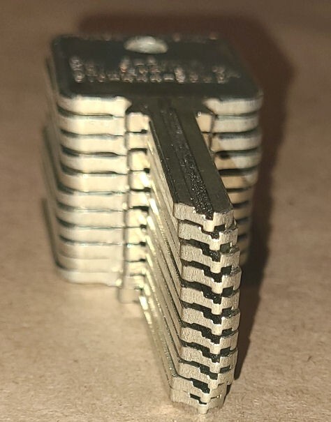 Medeco blank uncut square headed keys, qty. 2 for 1 price - New | eBay