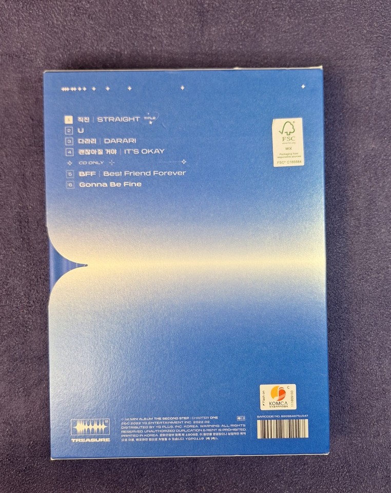 TREASURE 1st Mini Album THE SECOND STEP CHAPTER ONE Photobook BLUE Ver ...