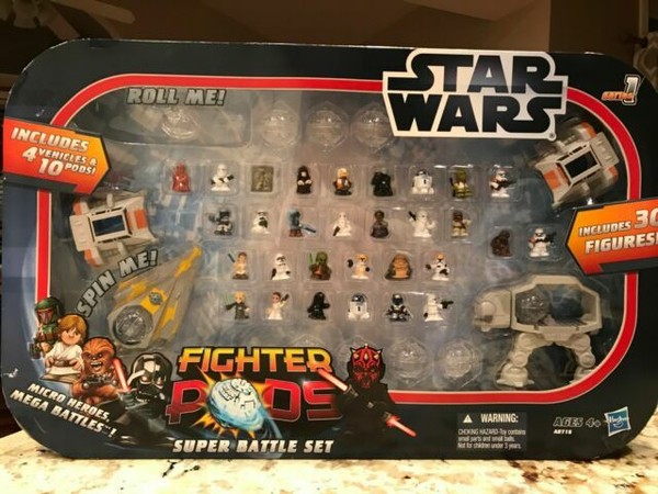 Star Wars Fighter Pods Super Battle Set 30 Figures 4 Vehicles 10 Pods ...