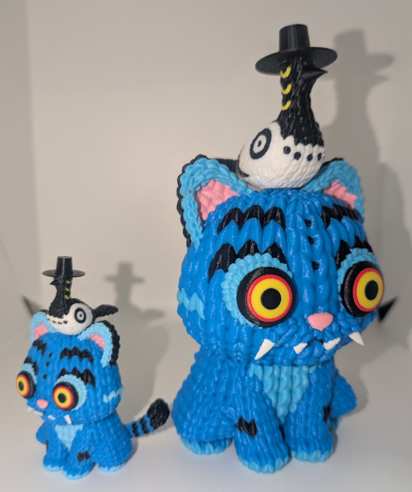 KPop Demon Hunters Blue Derpy Tiger / Sussie Magpie Saja Crochet Chibi ...