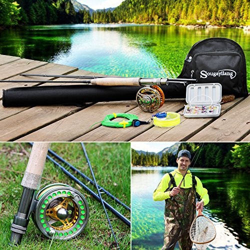 Fly Fishing Rod Reel Combos with Lightweight Fly Fishing Full Kit 5-6 ...