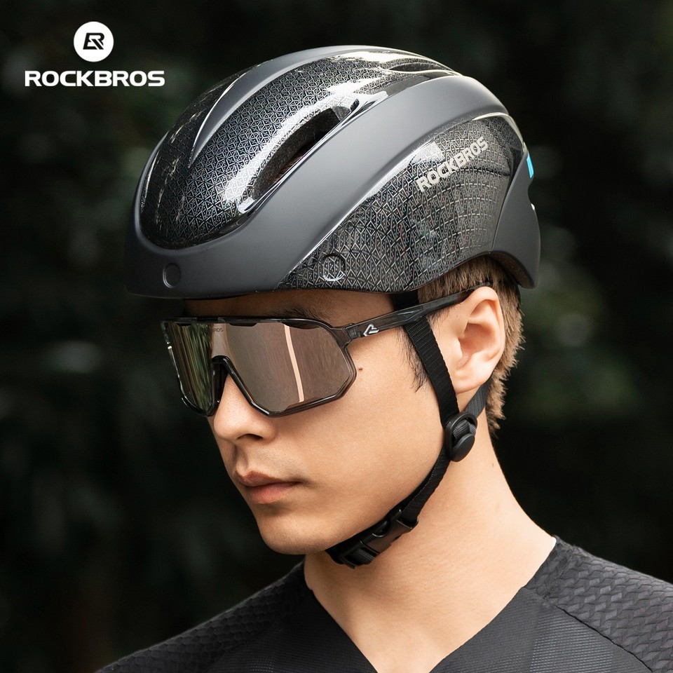 ROCKBROS Adult Bike Helmet with USB Rechargeable LED Lights & Removable ...