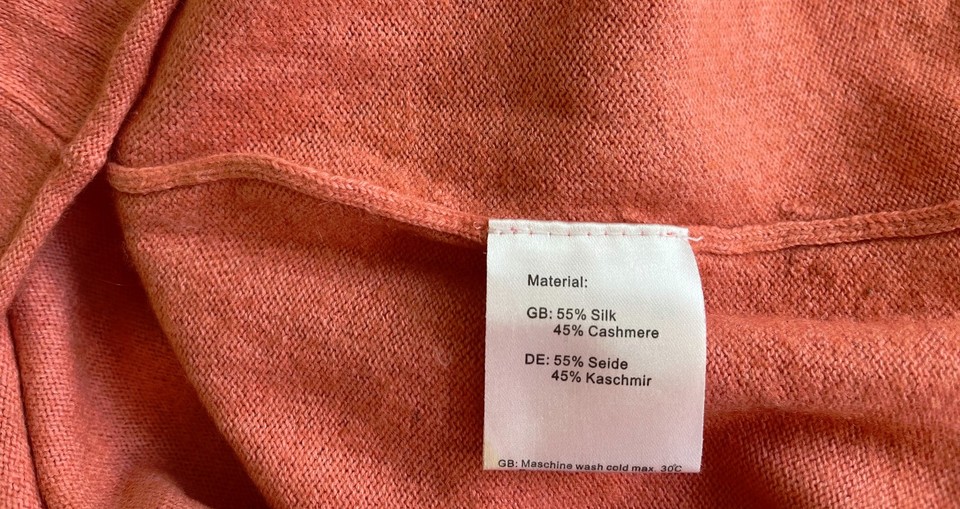 Lawrence Grey Kaschmir/Seide Strickpullover Rot Größe S 38 Pulli Lachs ...