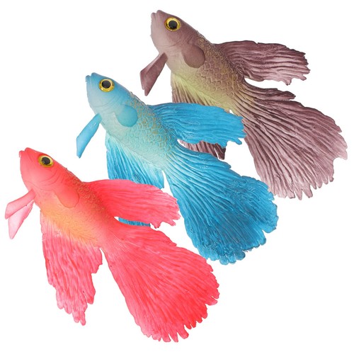 3 Pcs Simulated Colored Fish Small Tank Decor Decoration Fresh Water ...