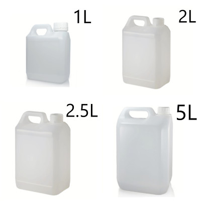 1L 2L 2.5L 5L Litre Jerry Can Plastic Bottle Water Liquids Container ...