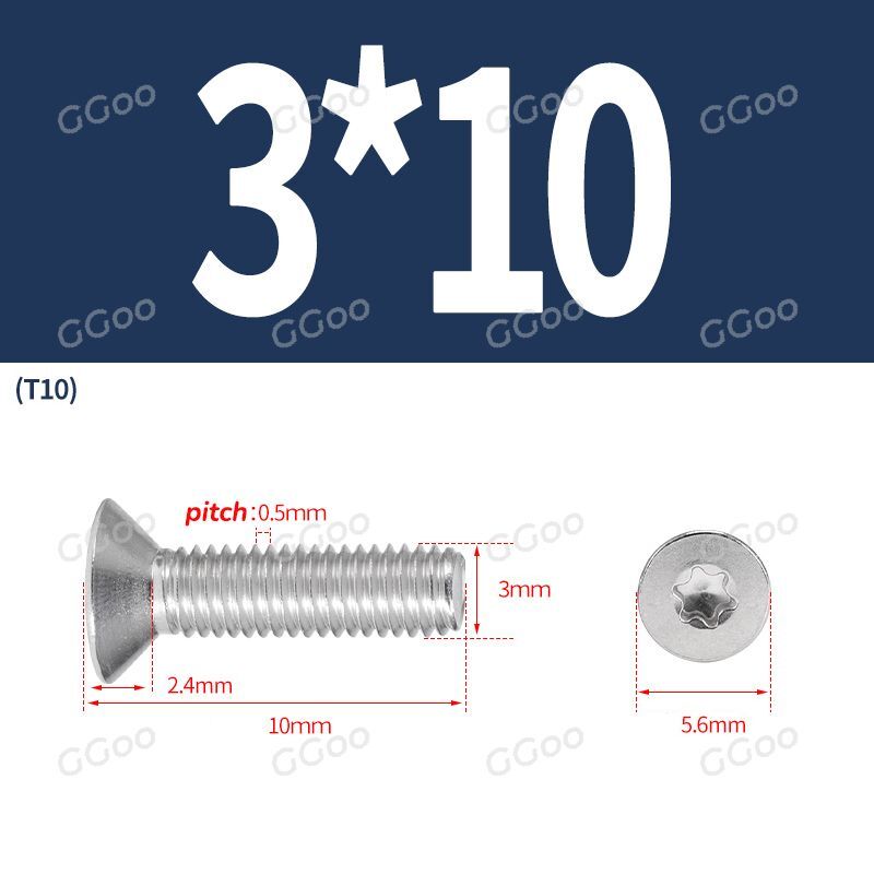 Senkkopfschrauben DIN 965 Edelstahl Torx M2 M2,5 M3 M4 M5 M6 M8 A2 VA ISO 14581 | eBay