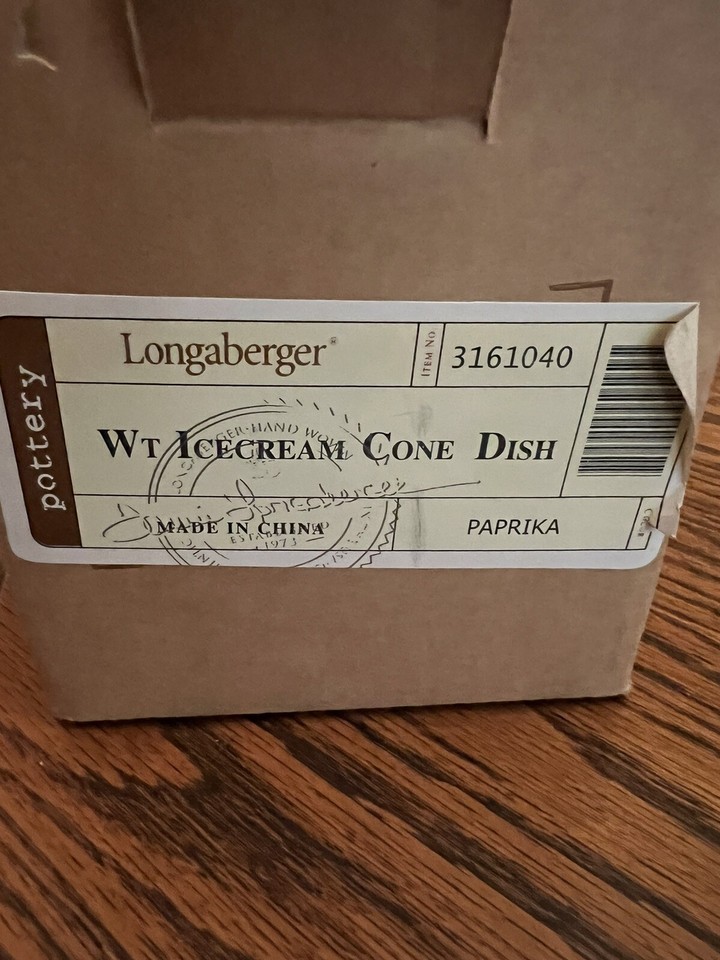Longaberger Ice Cream Cone | eBay