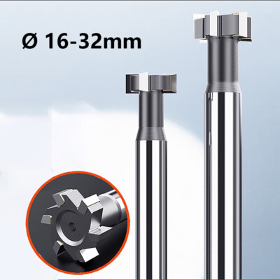 Carbide Tipped T-Slot End Mill Woodruff Keyseat Cutter16-32mm Metal ...
