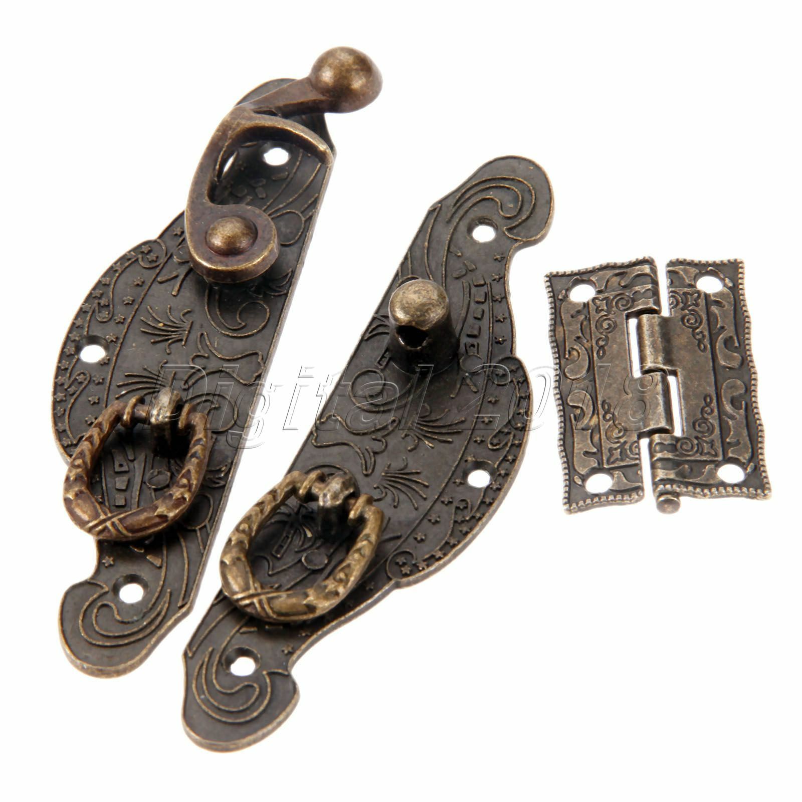 Jewelry Box Latch Hasp Buckle Toggle Catch Clasp Hook Carved Flower ...