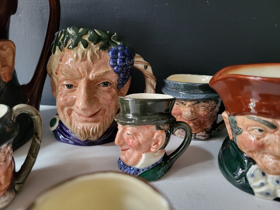 VINTAGE ANTIQUE LOT OF 10 ROYAL DOULTON TOBY MUGS Excellent Condition ...